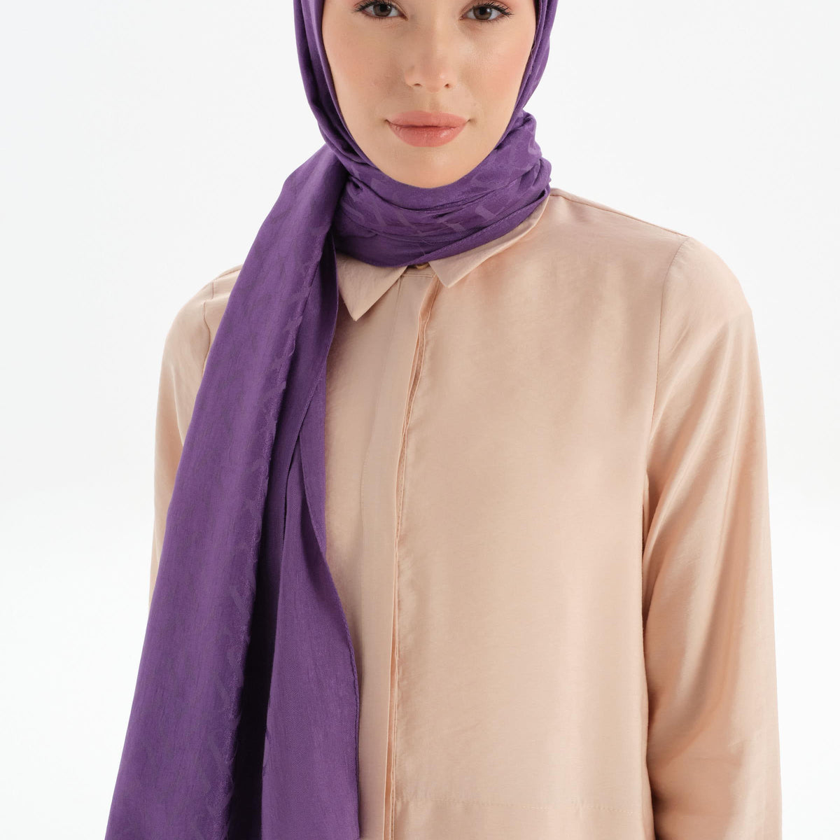 Natural T Desen Şal - Mor – TUĞBA