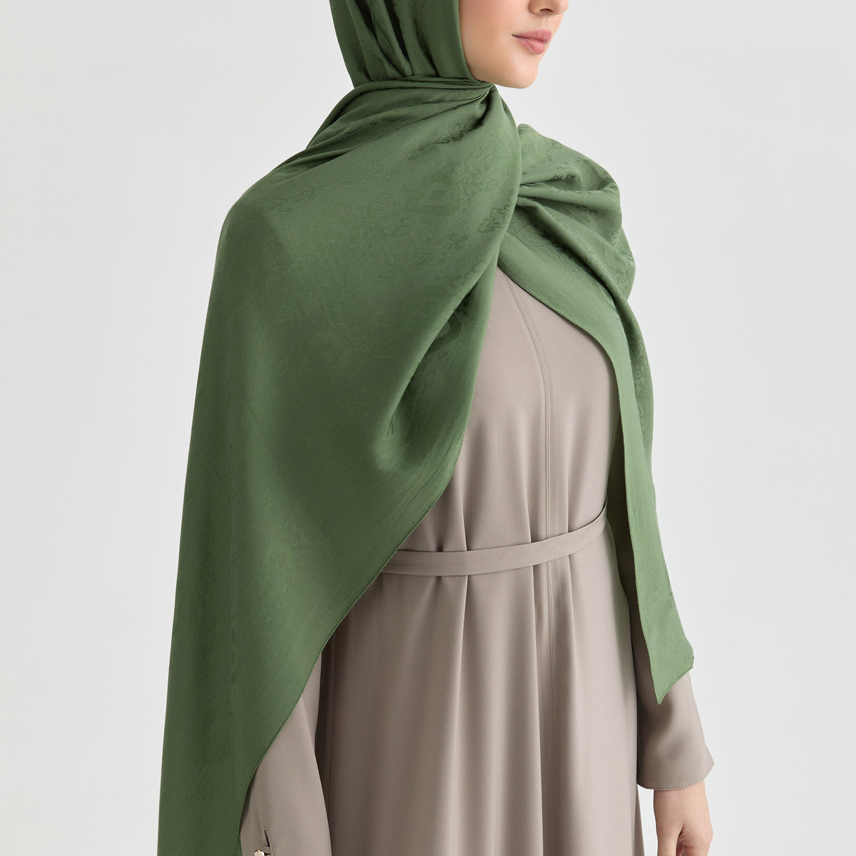 Etnik Motifli Naia Natural Şal - Haki – TUĞBA