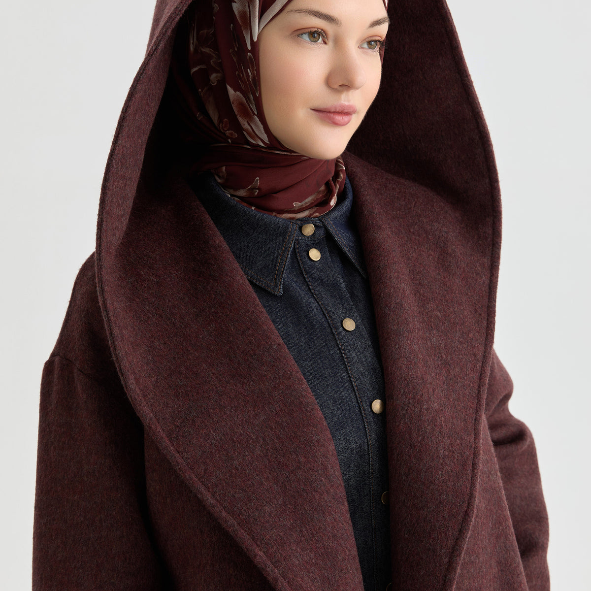 Wool Blend Felt Coat – TUĞBA