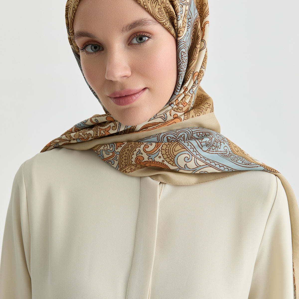 Etnik Şal Desenli Natural Şal - Bej – TUĞBA