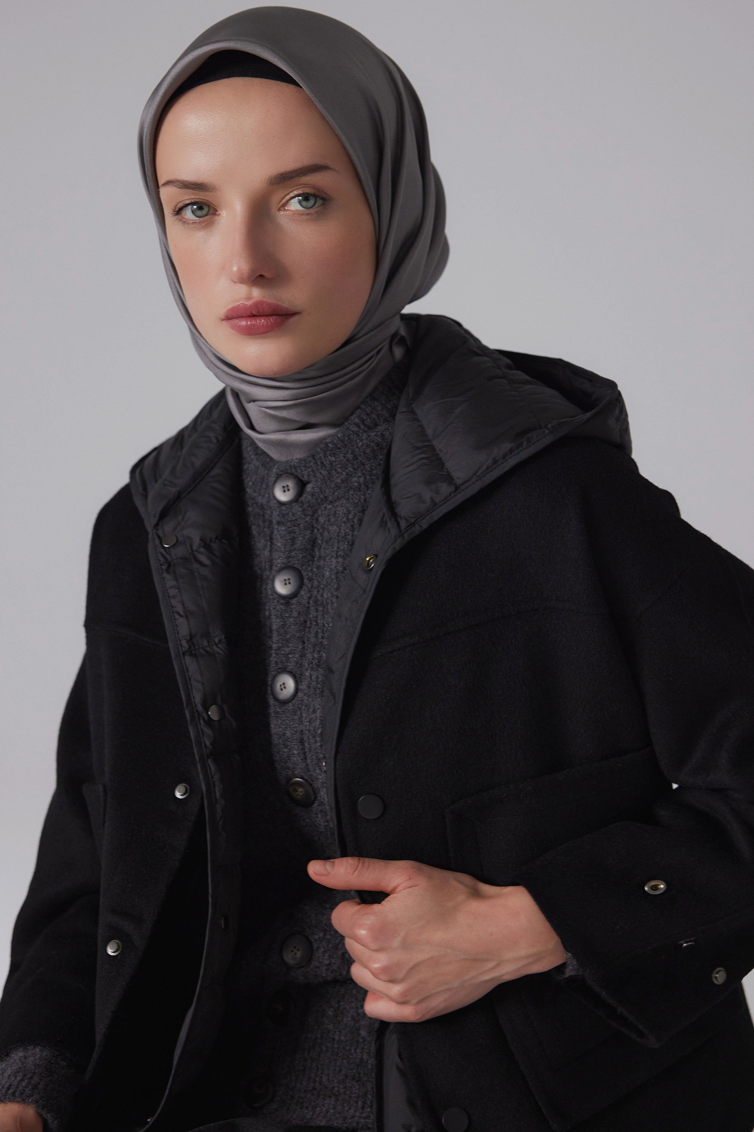 Kol Bant Detaylı Keçe Kaban | Tuğba – TUĞBA