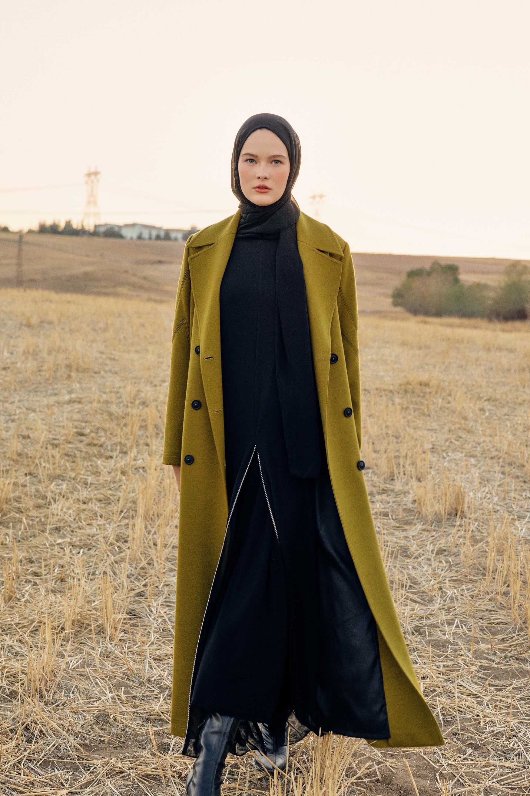 Kol Bant Detaylı Keçe Kaban | Tuğba – TUĞBA