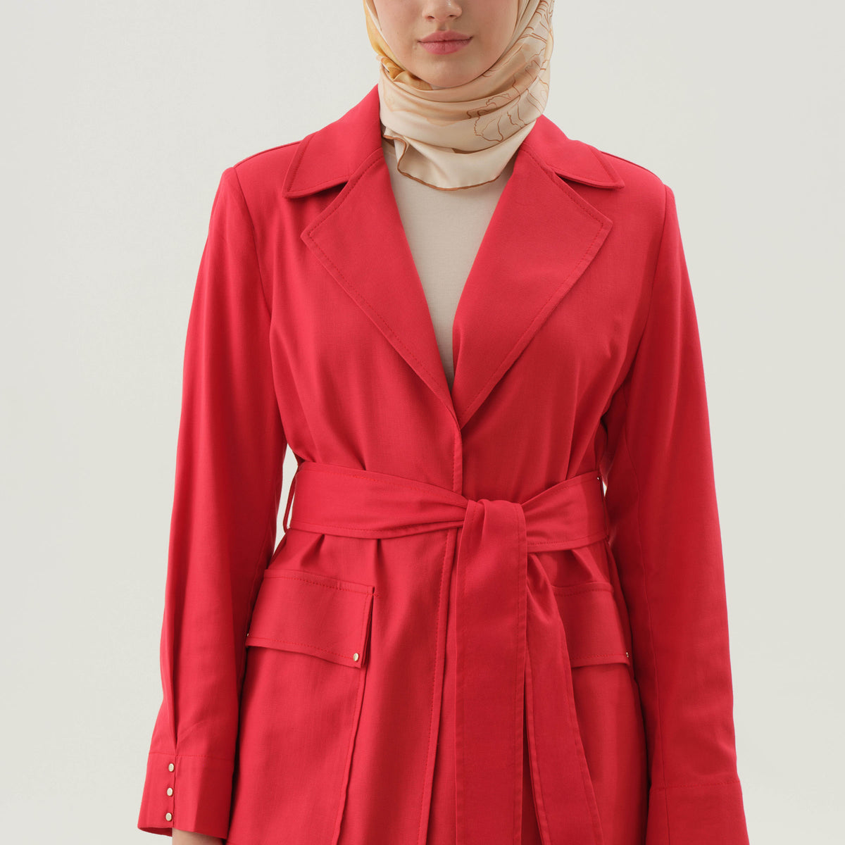 Rivet Detaylı Kemerli Ceket | Tuğba – TUĞBA