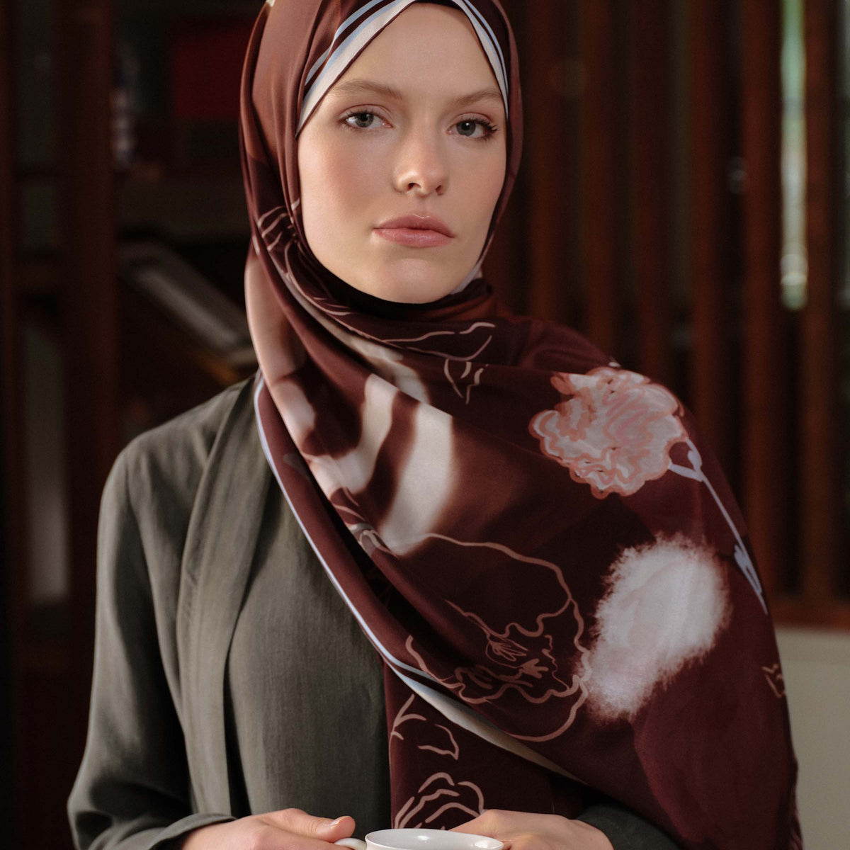 Sükun Krep İpek Şal - Bordo – TUĞBA